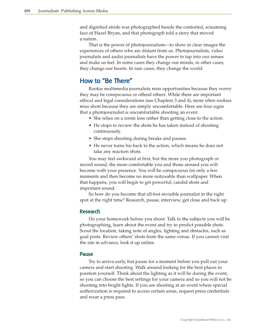 Journalism: Publishing Across Media, 2nd Edition page 488