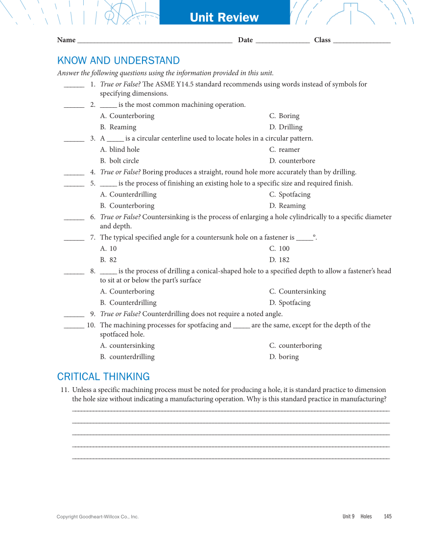 Machine Trades Print Reading 7e page 145