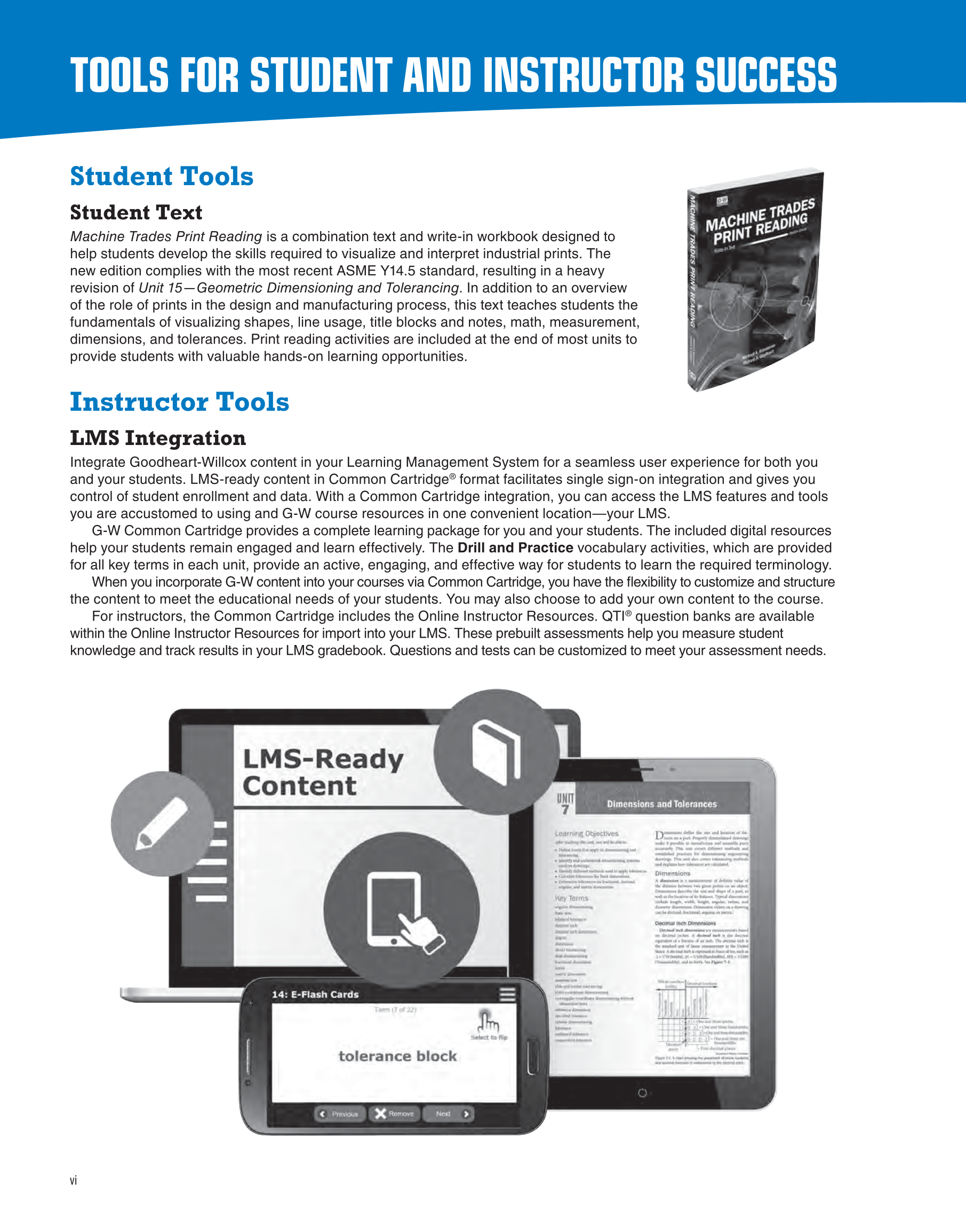 Machine Trades Print Reading 7e page vi