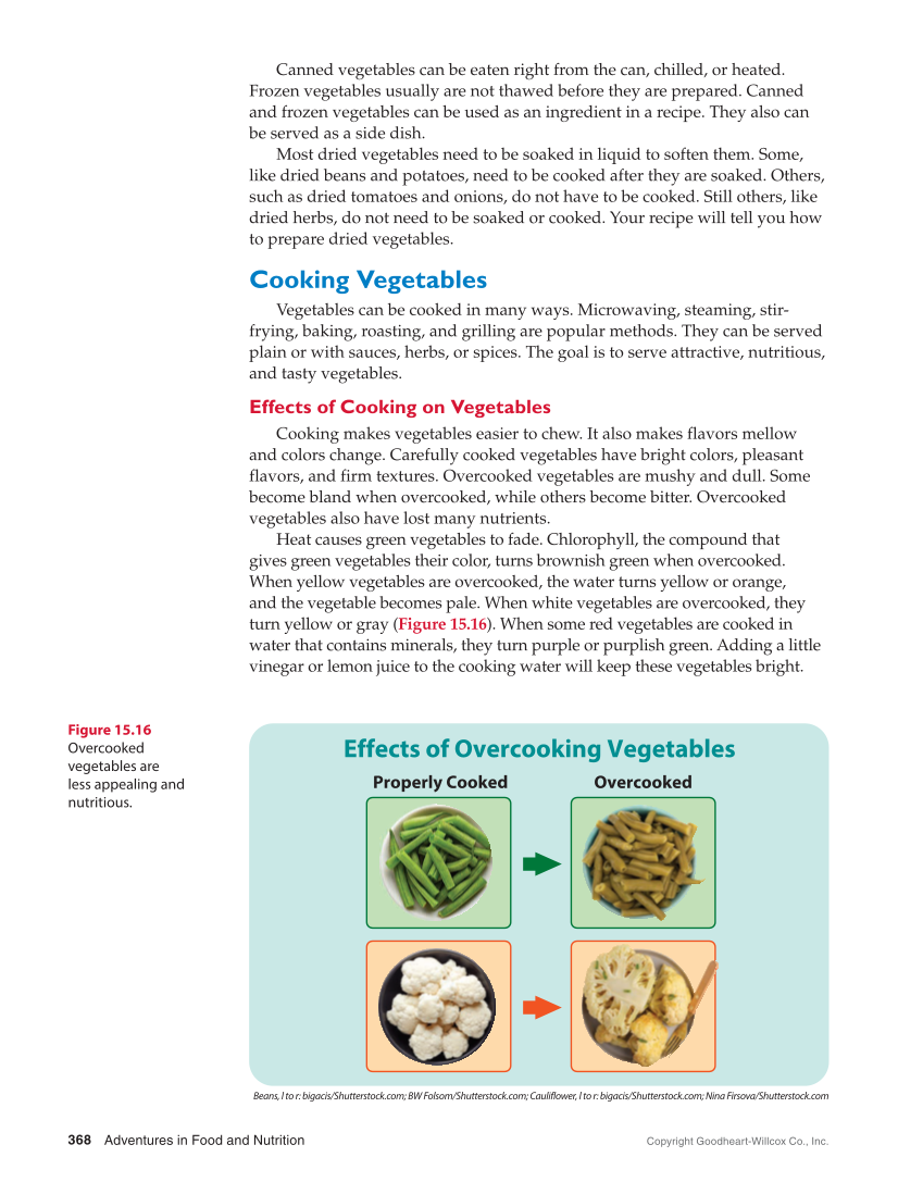 Adventures in Food and Nutrition 6e, Textbook page 368