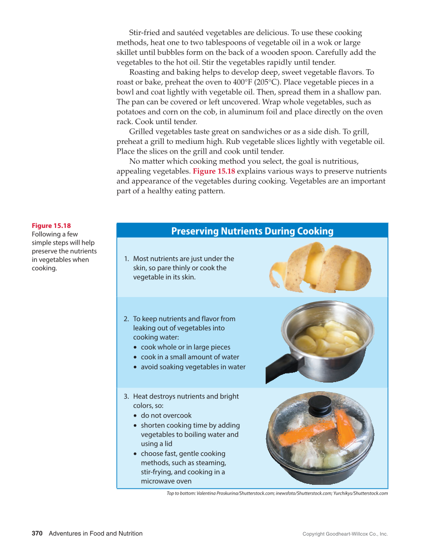 Adventures in Food and Nutrition 6e, Textbook page 370