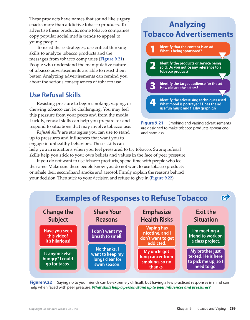 Essential Health Skills for Middle School 2e page 299