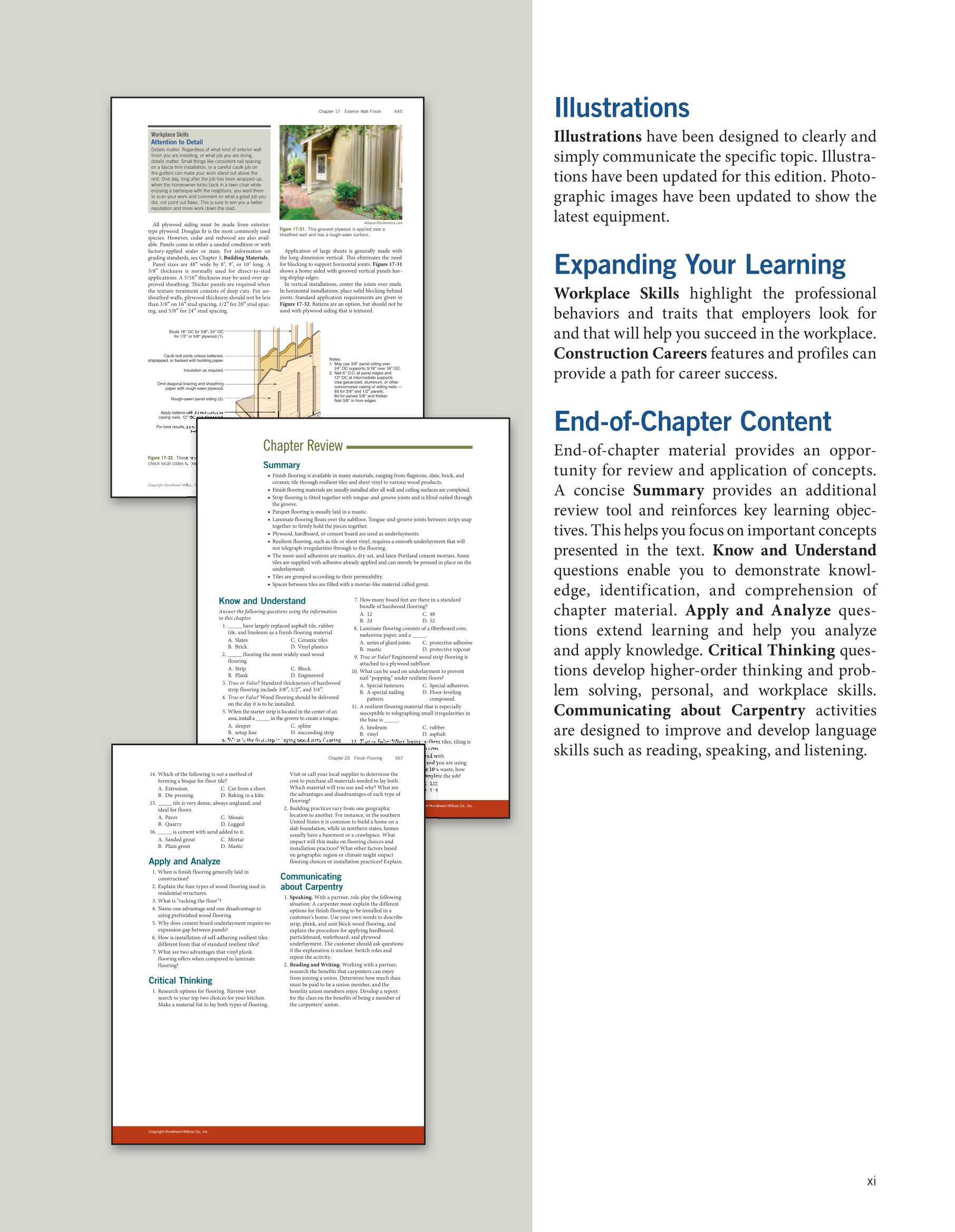 Modern Carpentry 13e, Textbook page xi
