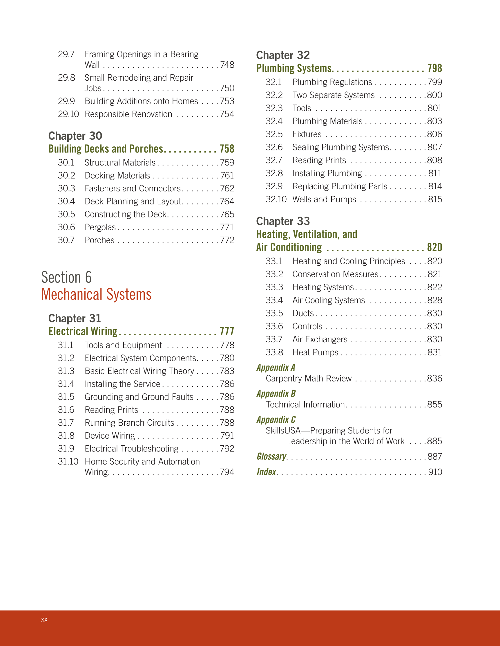 Modern Carpentry 13e, Textbook page xx