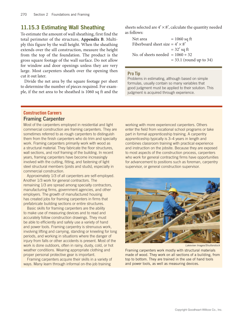 Modern Carpentry 13e, Textbook page 270
