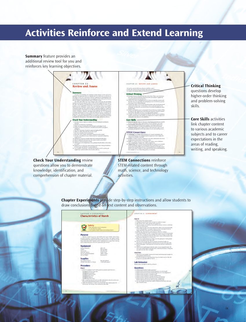 Principles of Food Science 5e, Textbook page ix