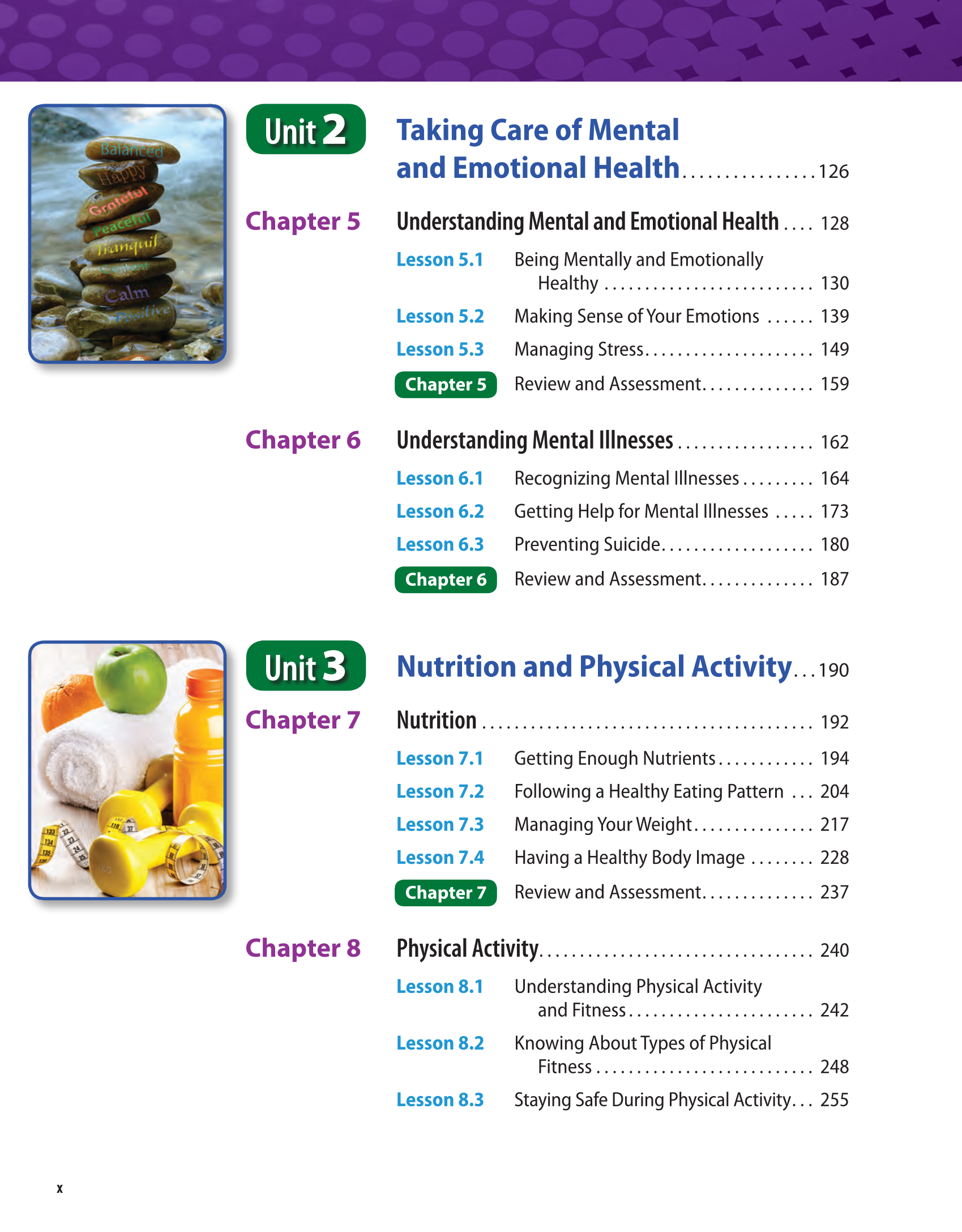 Comprehensive Health Skills for Middle School 2e page x