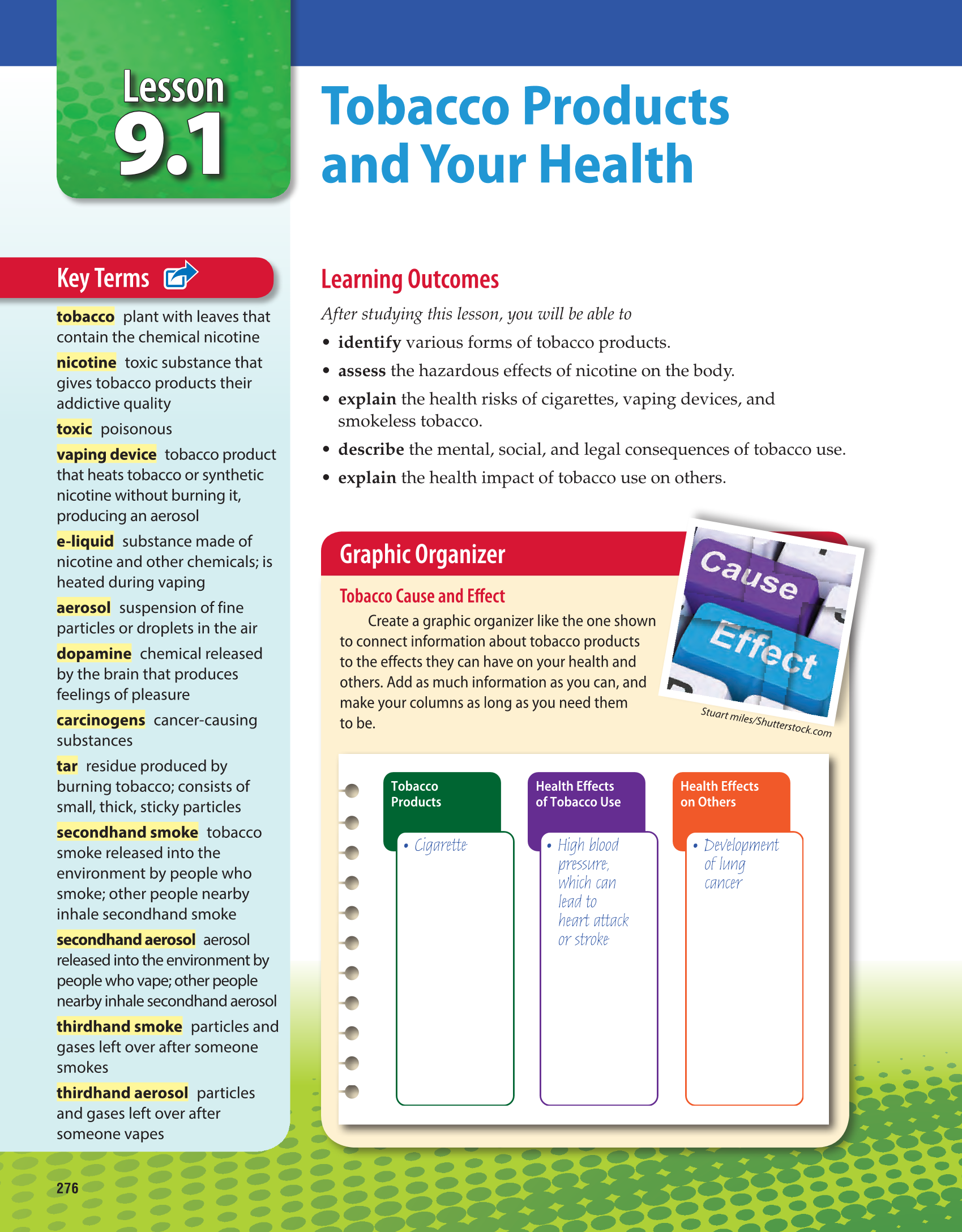 Comprehensive Health Skills for Middle School 2e page 276