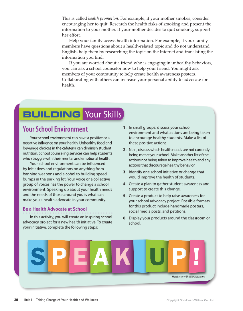 Comprehensive Health Skills for Middle School 2e page 30