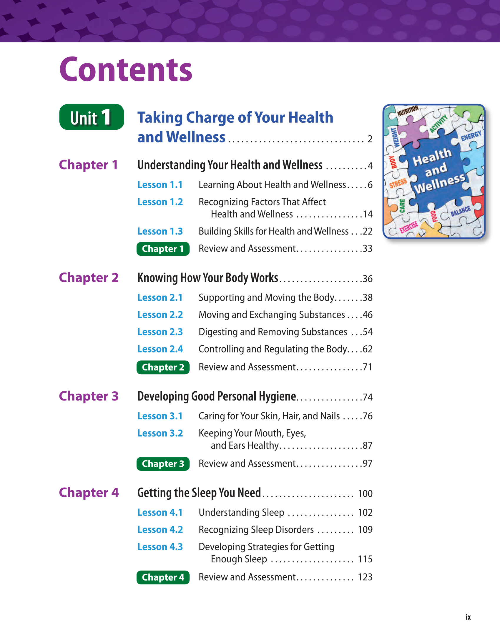 Comprehensive Health Skills for Middle School 2e page ix