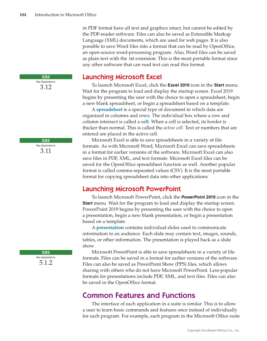 Introduction to Microsoft Office 2019, 2nd Edition page 104