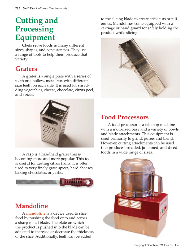 The Culinary Professional, 3rd Edition page 212