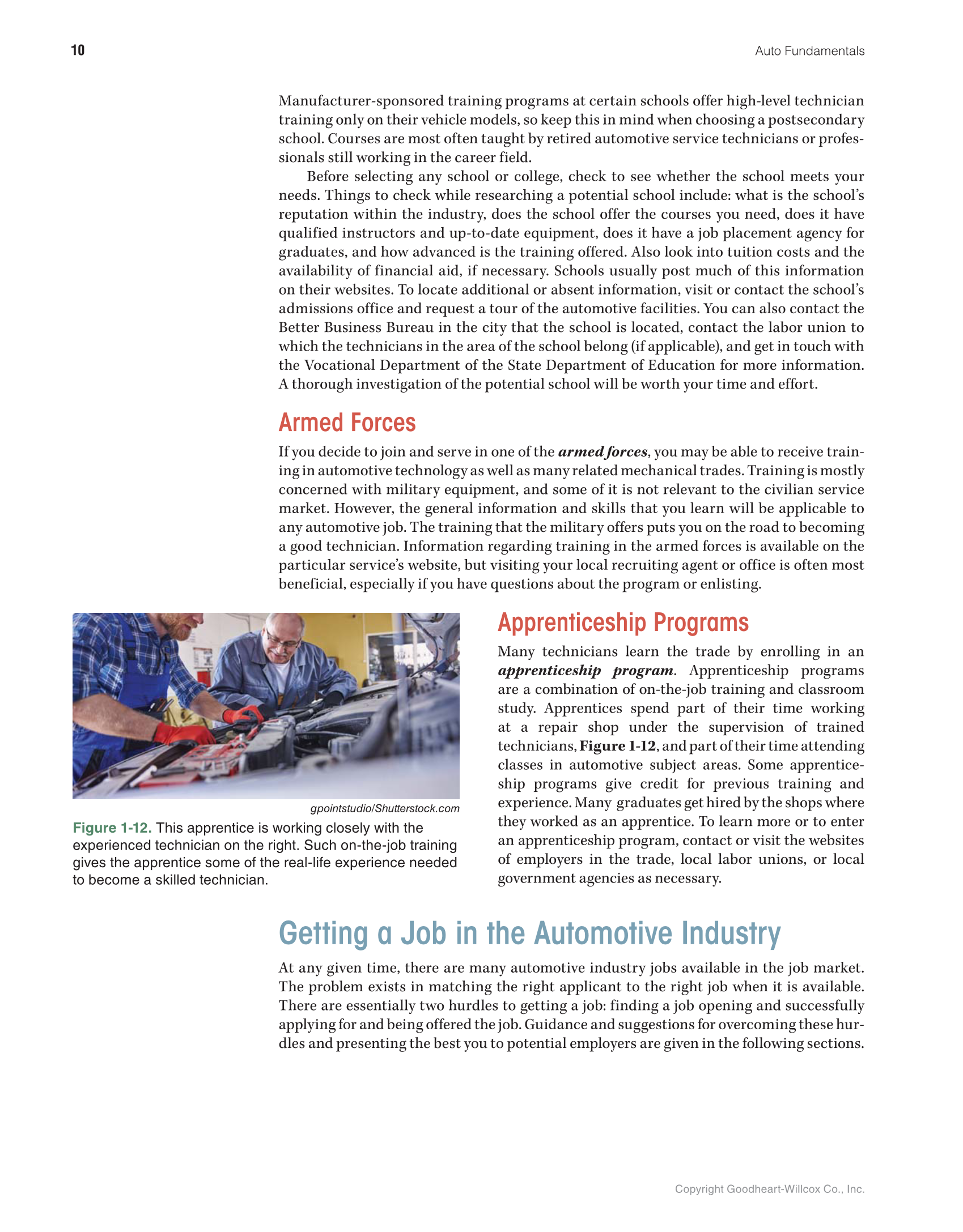 Auto Fundamentals, 12th Edition page 10