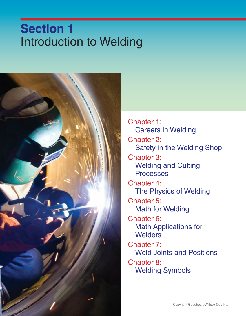 Welding Fundamentals 6e, Textbook page 2