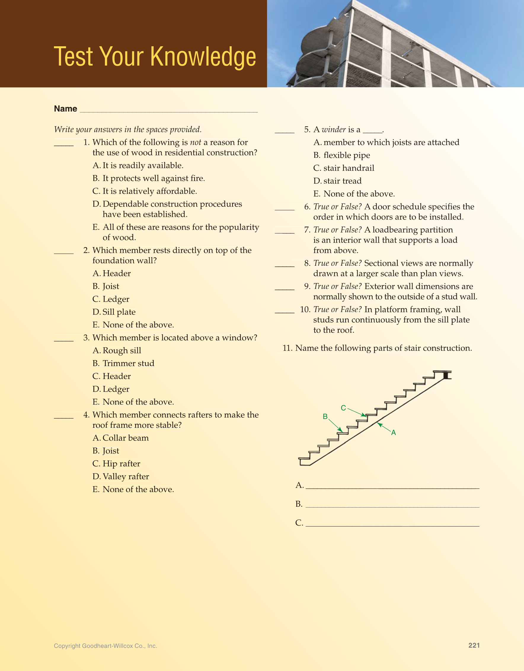 Print Reading for Construction, 7th Edition page 221