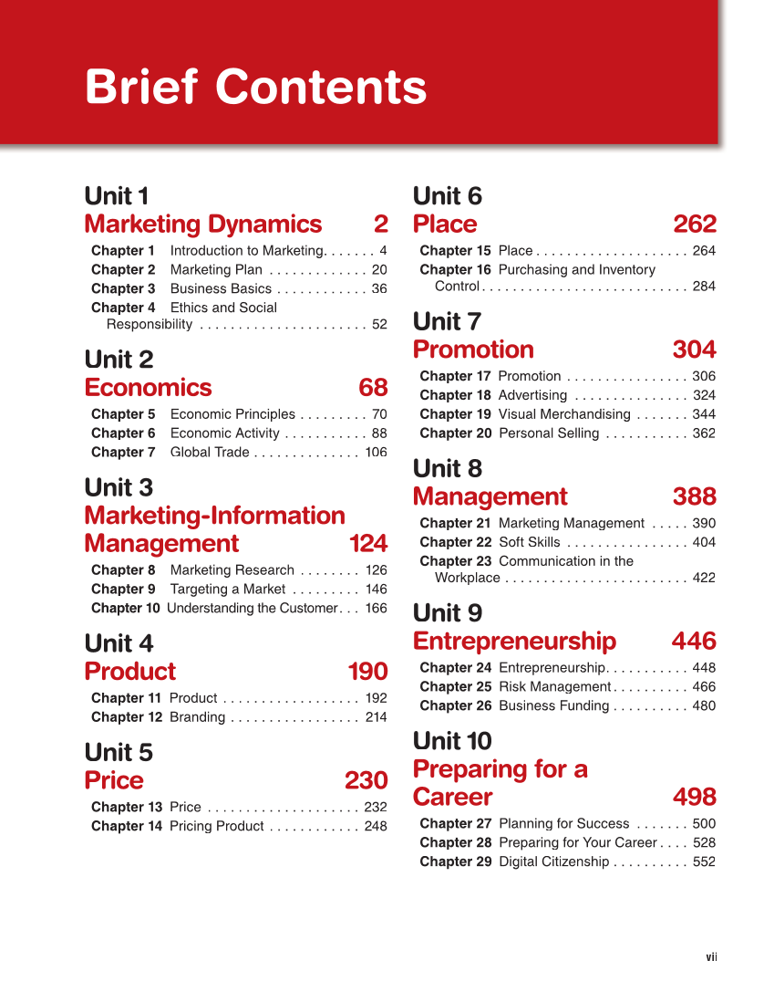 Marketing Dynamics, 4th Edition page vii