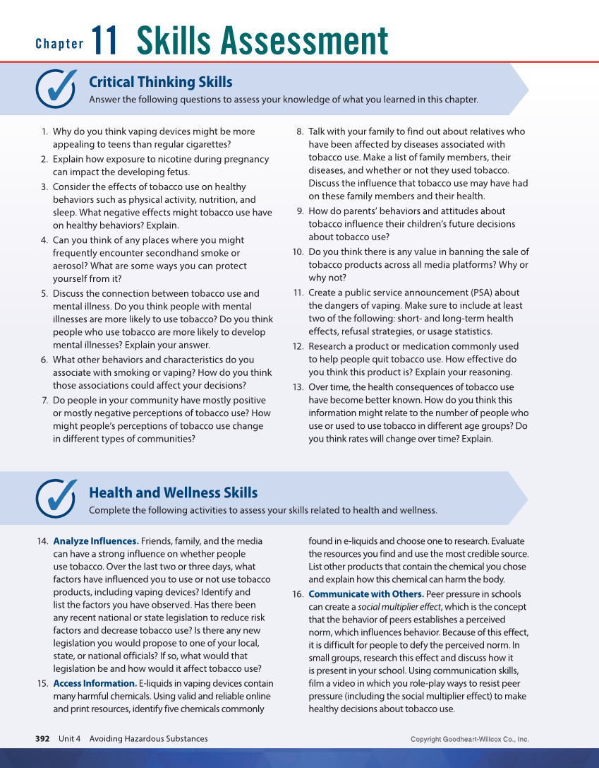 Comprehensive Health Skills 3e page 392