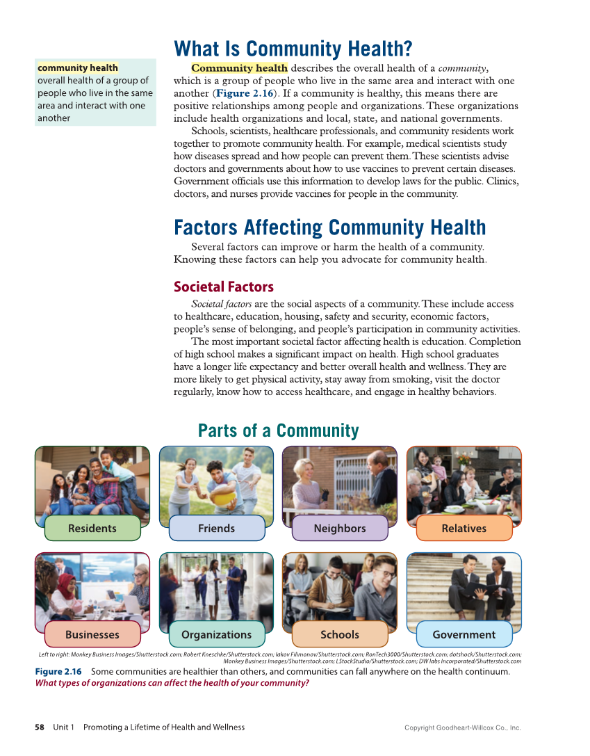 Comprehensive Health Skills 3e page 58