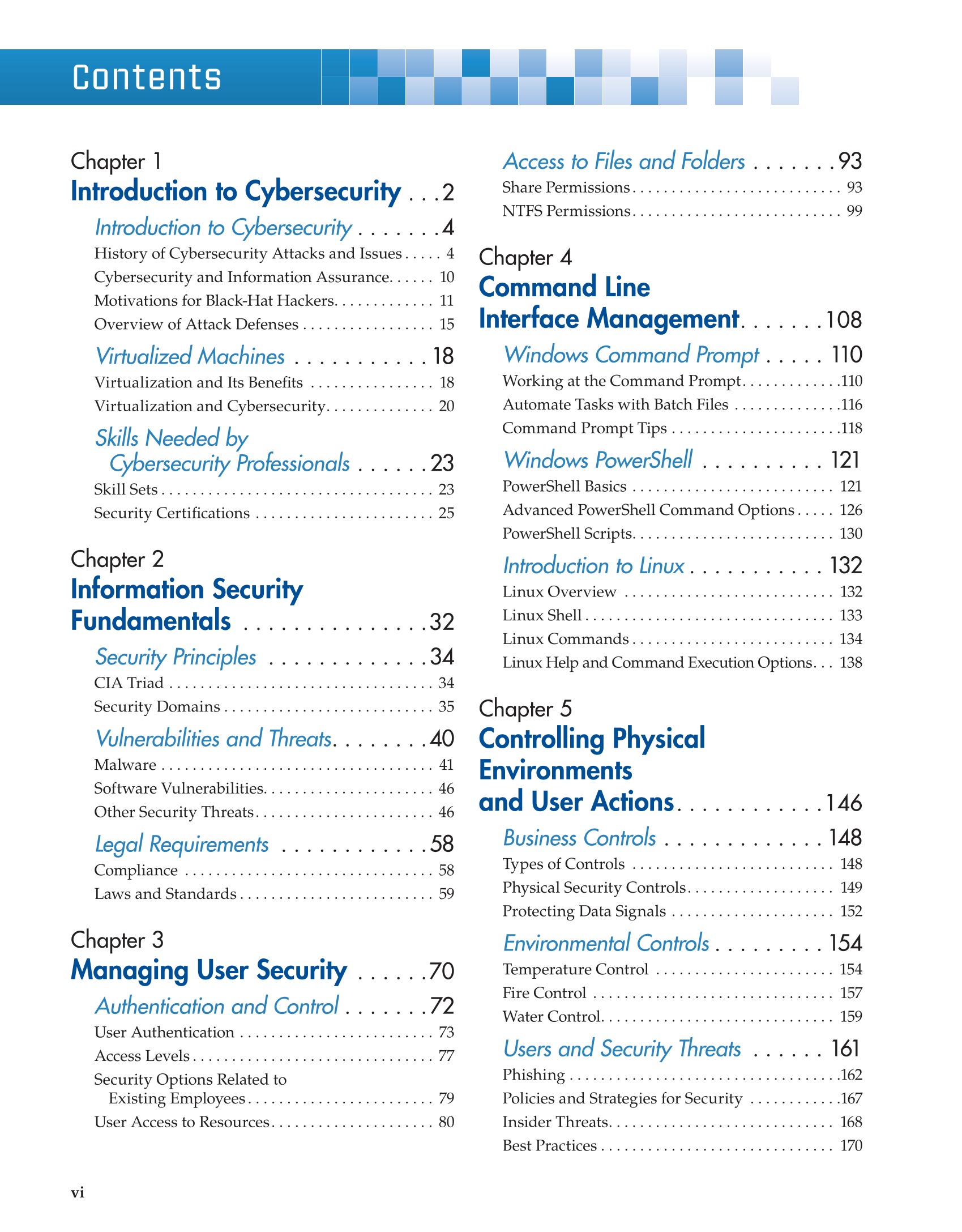 Principles of Cybersecurity, 1st Edition page vi