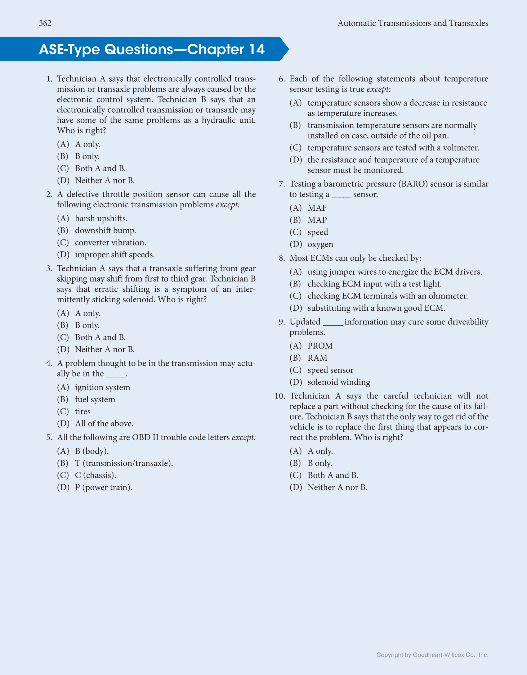 Automatic Transmissions and Transaxles, 5th Edition, Online Textbook ...