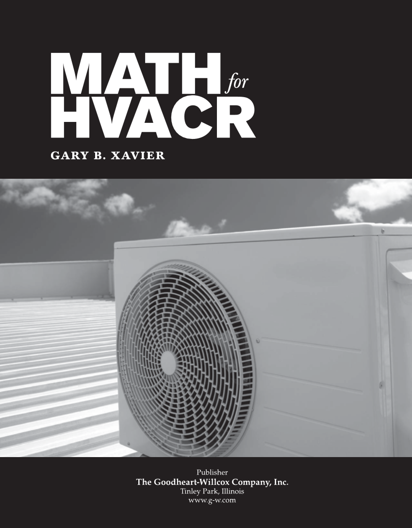 Math for HVACR, 1st Edition page i