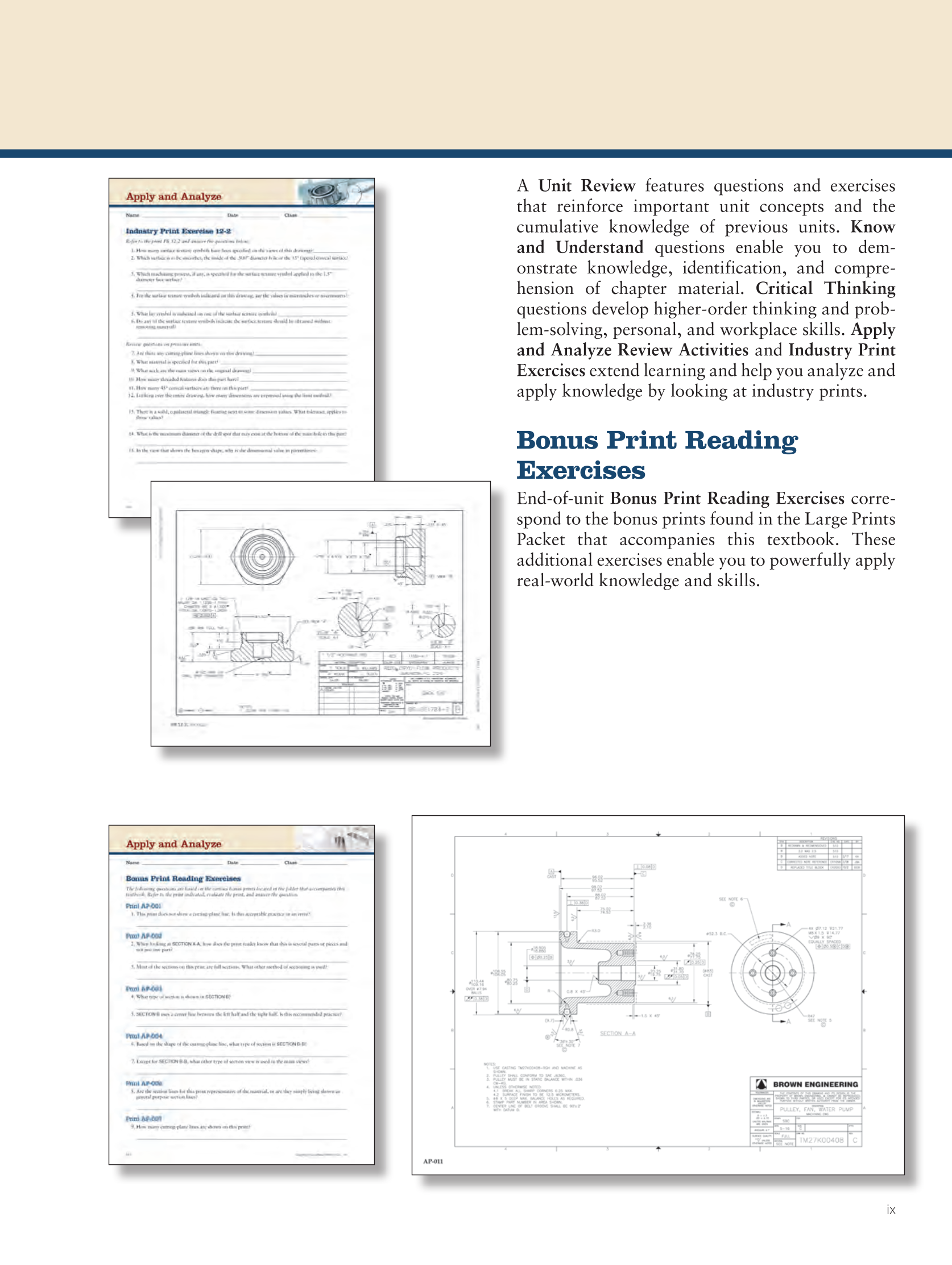 Print Reading for Industry 11e, Online Textbook page ix