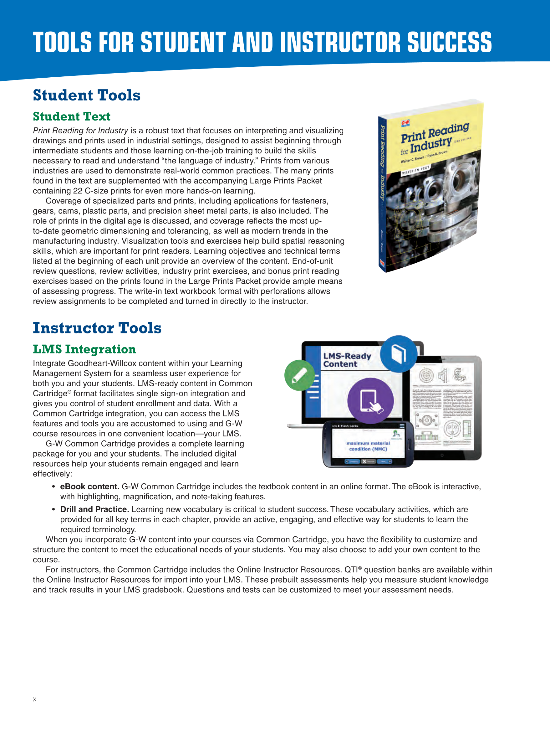 Print Reading for Industry 11e, Online Textbook page x