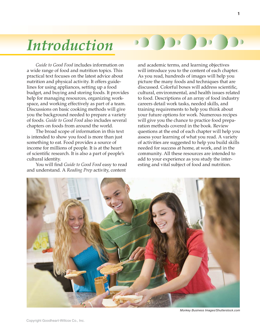 Guide to Good Food: Nutrition and Food Preparation, 14th Edition page 1