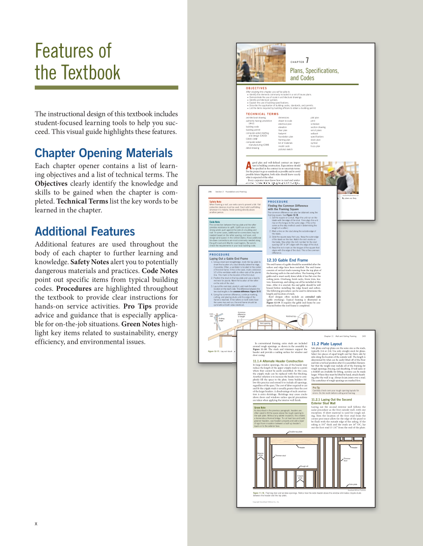 Modern Carpentry 13e, Textbook page x
