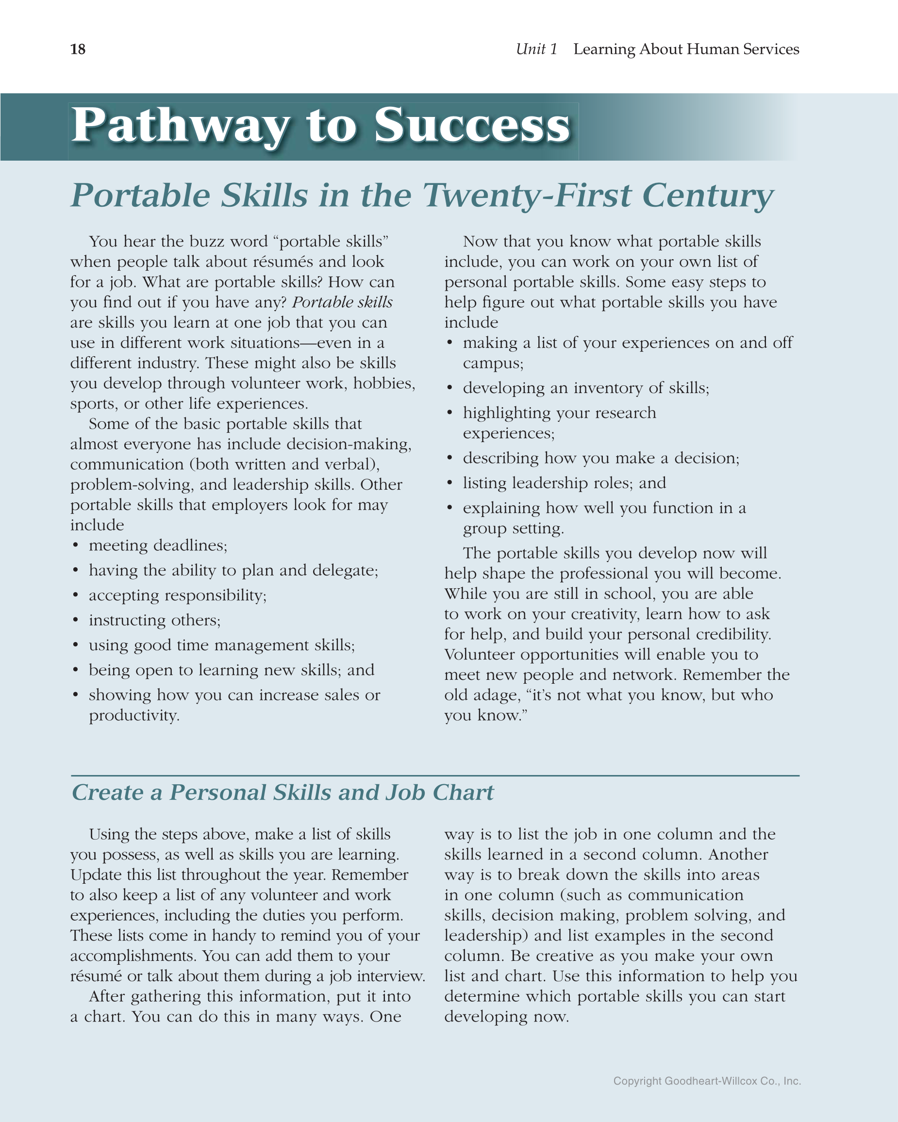 Principles of Human Services, 1st Edition page 18