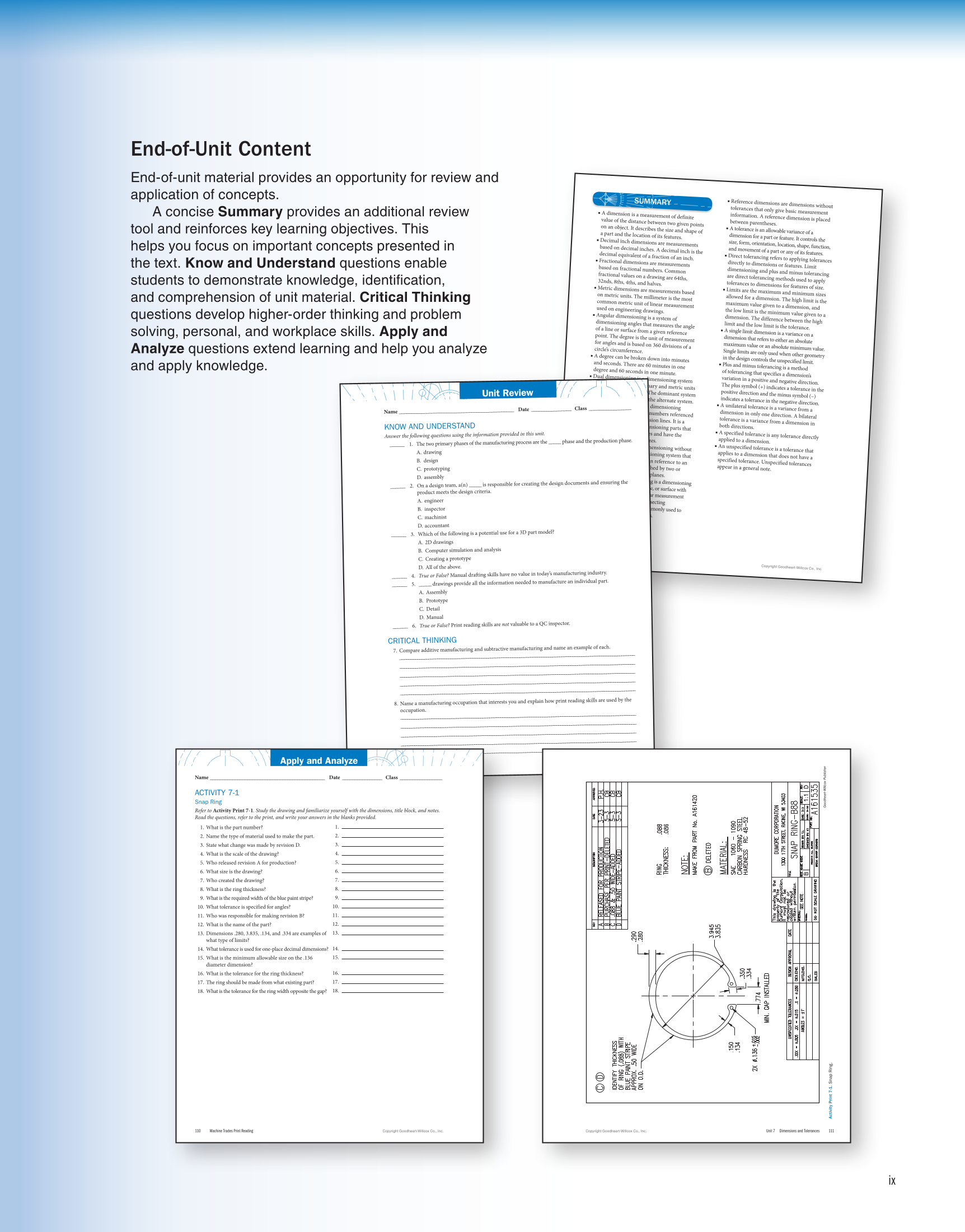 Machine Trades Print Reading 7e page ix