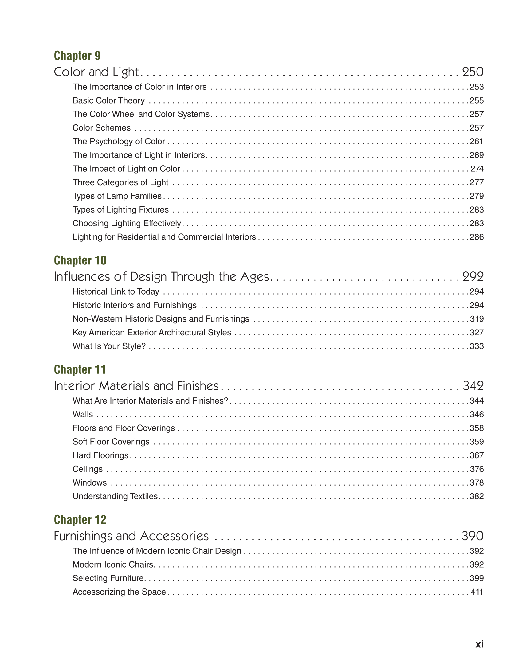 Interiors: Design, Process, and Practice, 2nd Edition page xi