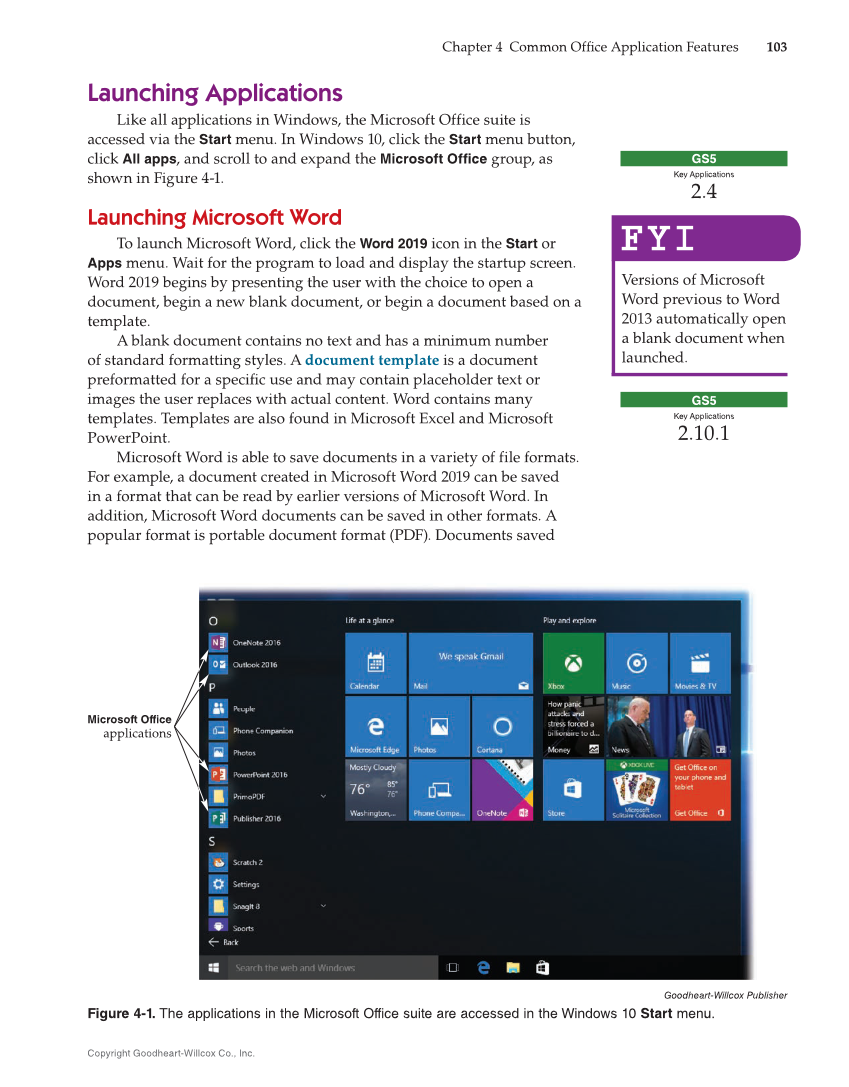 Introduction to Microsoft Office 2019, 2nd Edition page 103