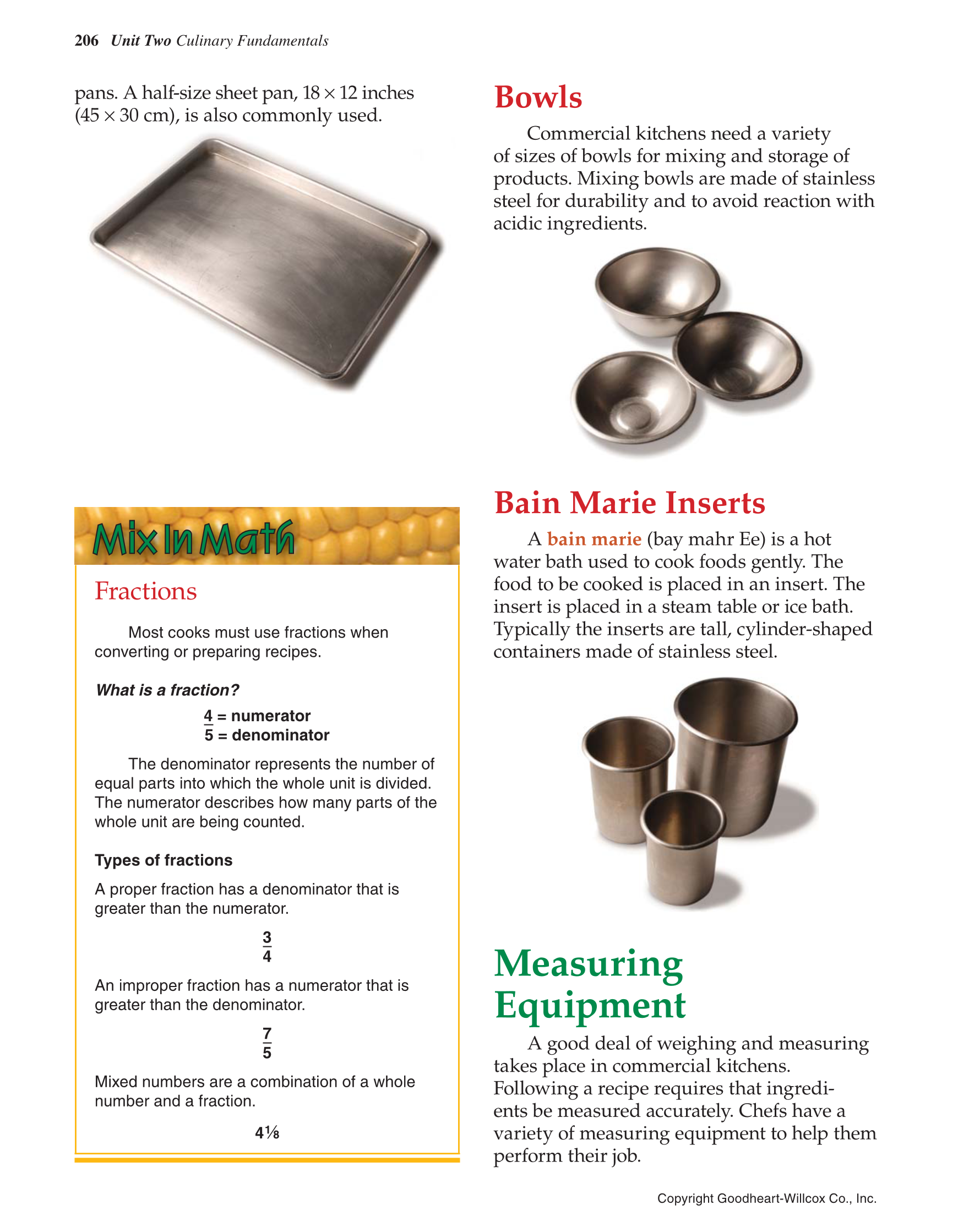 The Culinary Professional, 3rd Edition page 206