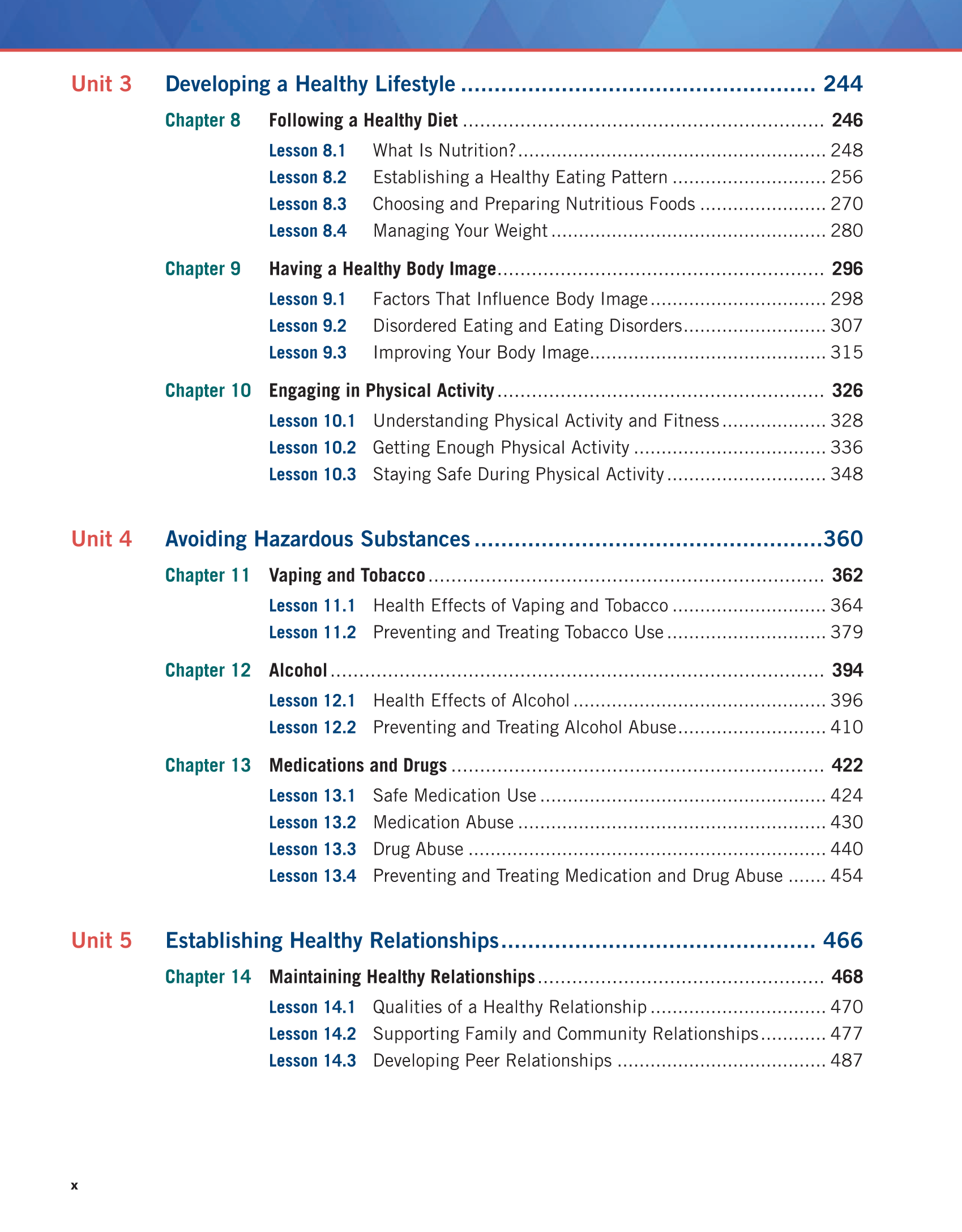 Essential Health Skills 3e page x